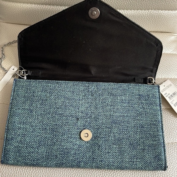 Glint | Bags | Glint Purse Prom Formal Color Trend Light Blue Teal Long ...